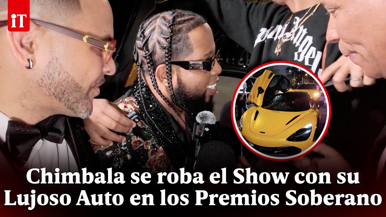 Chimbala llega con estilo a los Premios Soberano en su lujoso deportivo ...