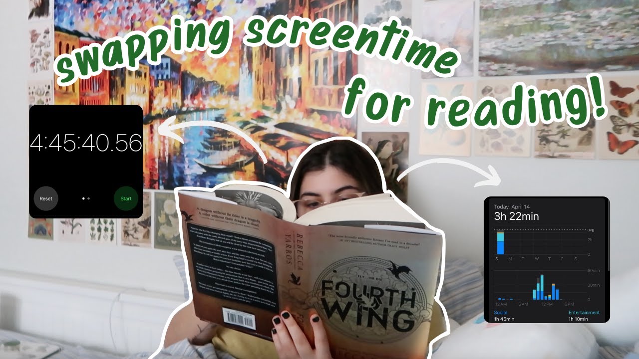 swapping my SCREEN TIME for READING | i got sick during this :) - YouTube
