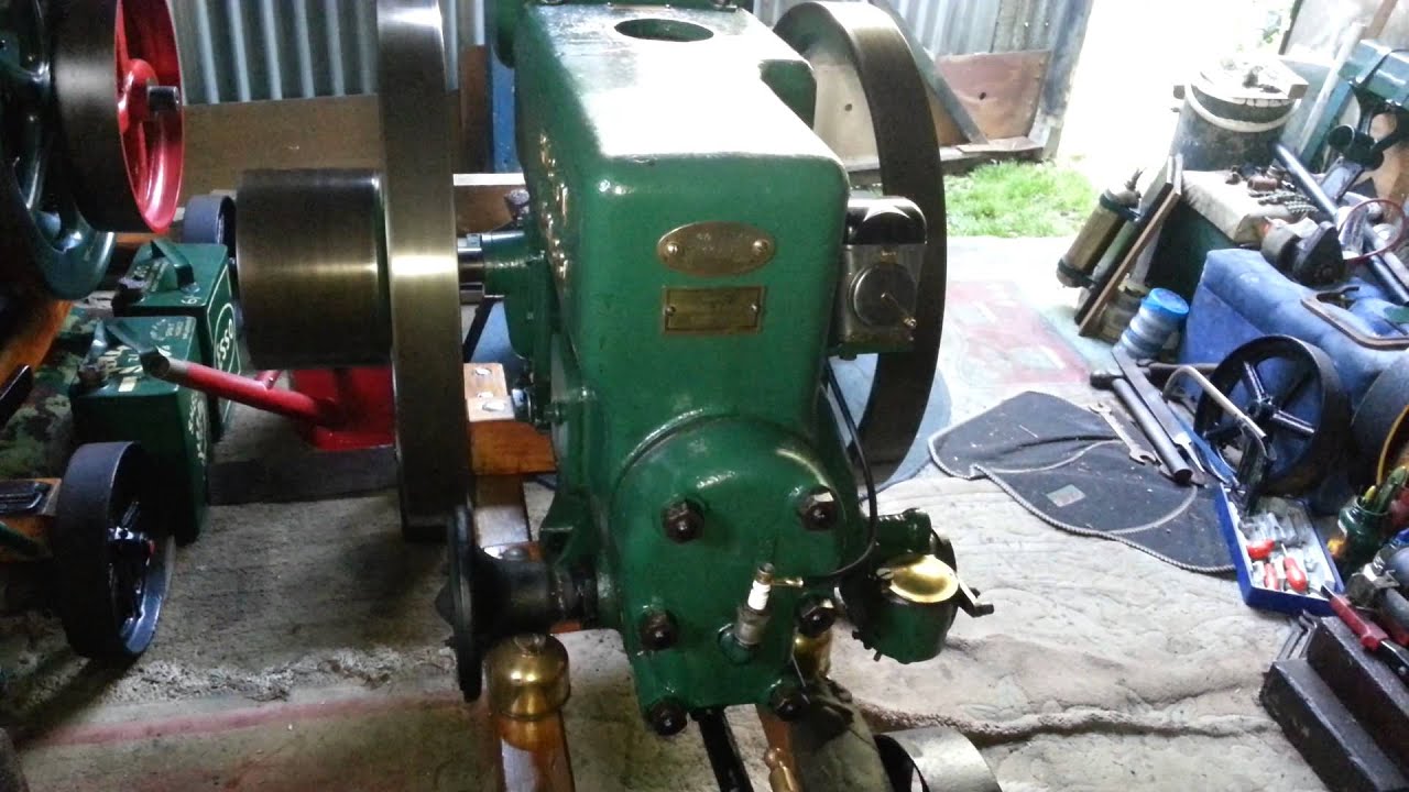 Ruston 9pb Stationary engine - YouTube