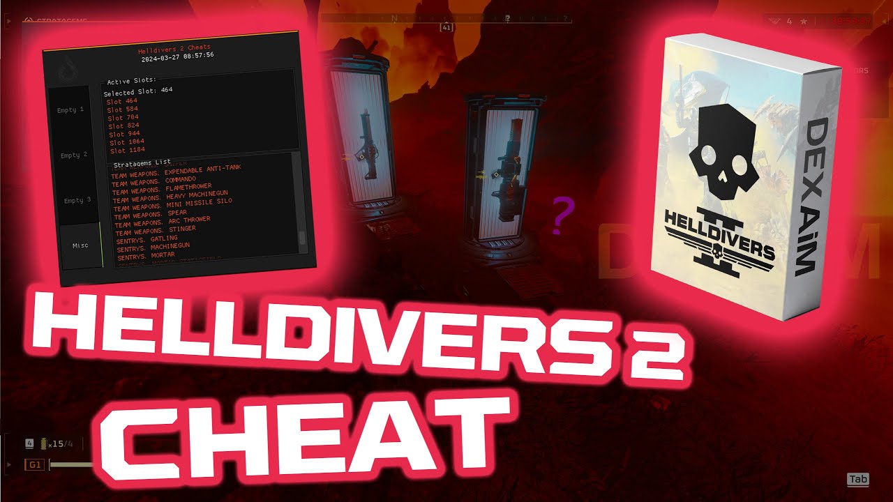 Helldivers 2 Cheat - God mode, One shot kill, spawn stratagems, speed hack, give samples & more ...