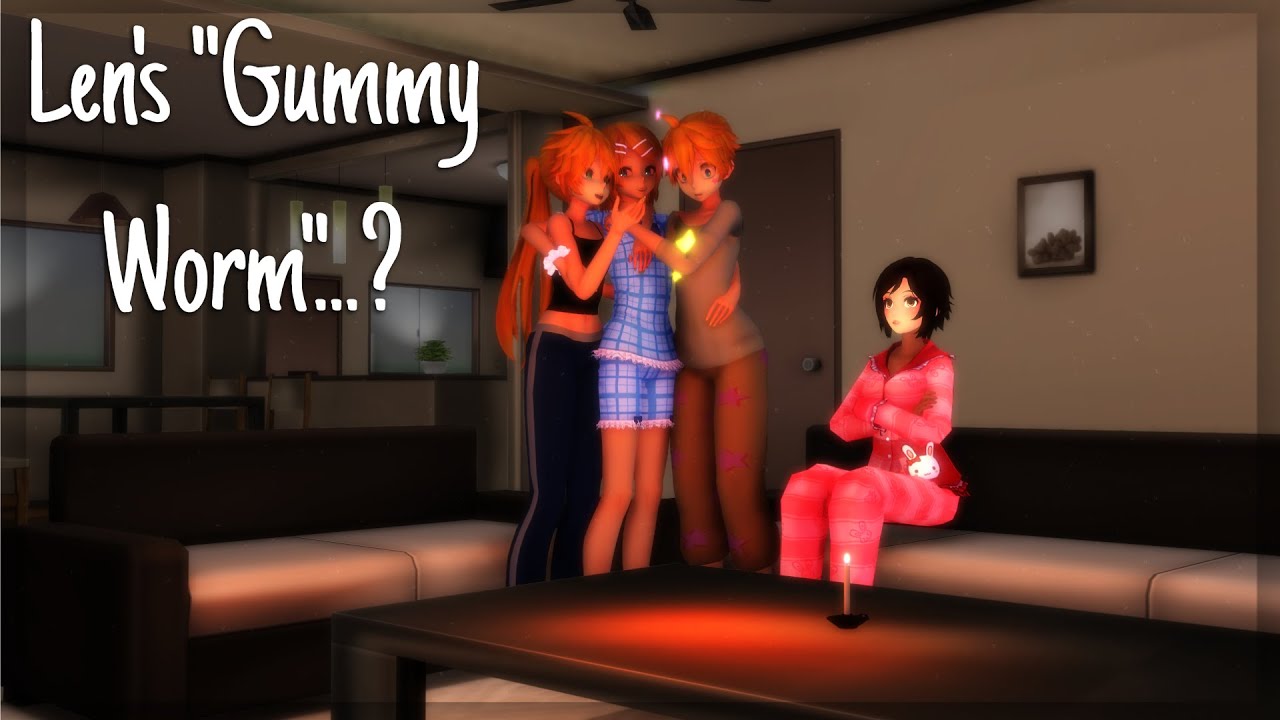 【MMD Vocaloid】Len's "Gummy Worm"...? - YouTube