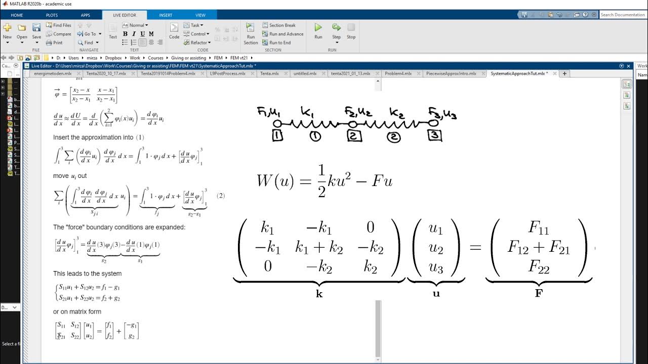 FEM 1D - Systematic approach to solving differential equations in 1D ...