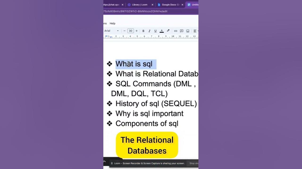 What Is Sql Sql Learnsql Sqltutorial Shorts Shortsvideo Learning Excel Javascript