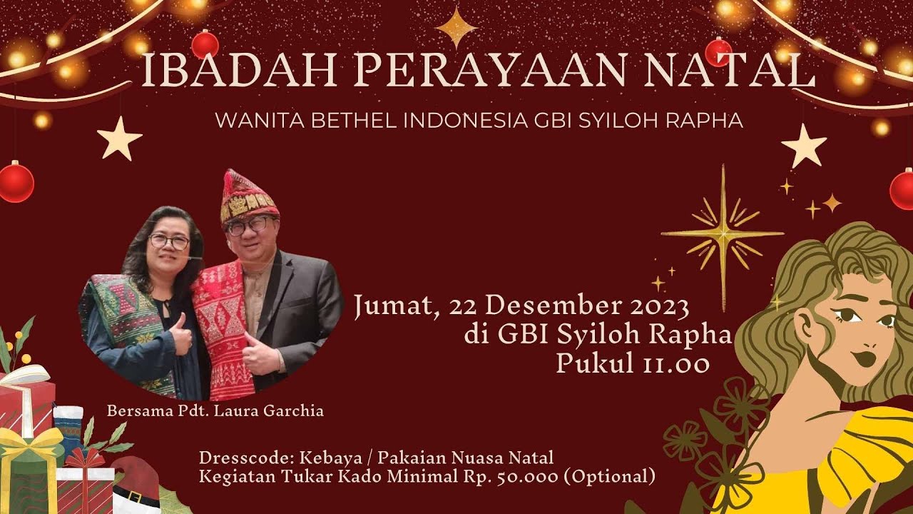 IBADAH PERAYAAN NATAL WBI - JUMAT, 22 DESEMBER 2023 - GBI SYILOH RAPHA - YouTube