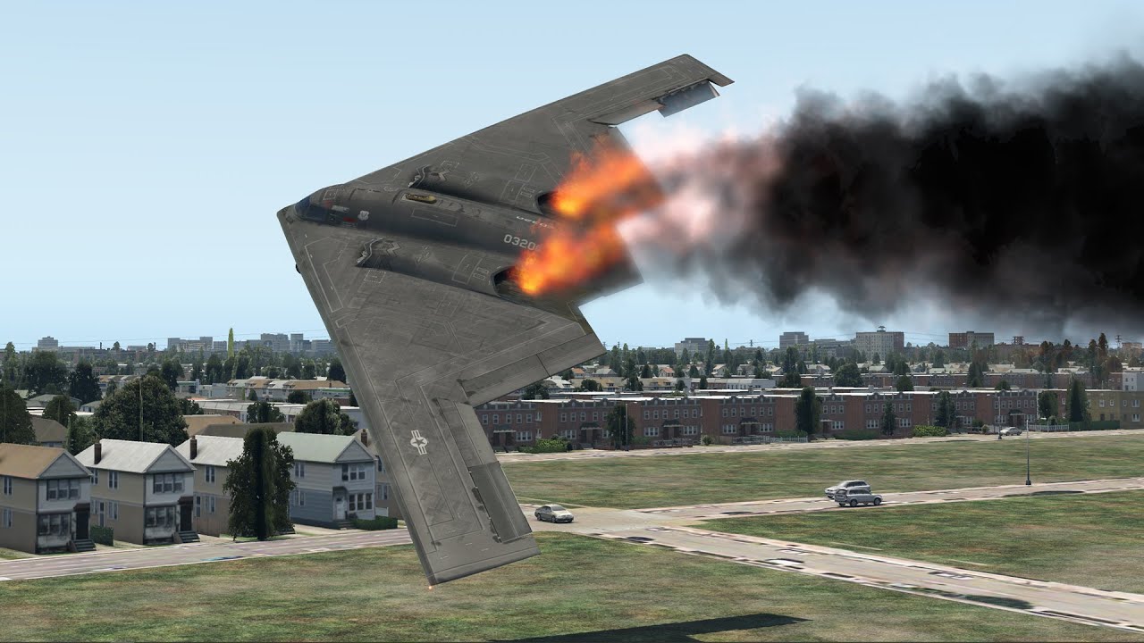 B - 2 Aircraft Suddenly Catches Fire During Landing |XPlane 11 - YouTube