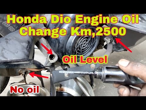 How to change Honda Dio engine oil | KM 2500 | easy engine oil changing ...