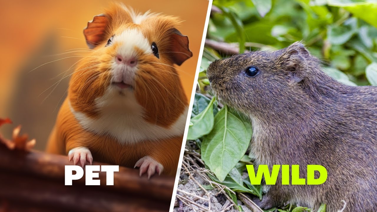 Wild Guinea Pigs Vs Pet Guinea Pigs - YouTube