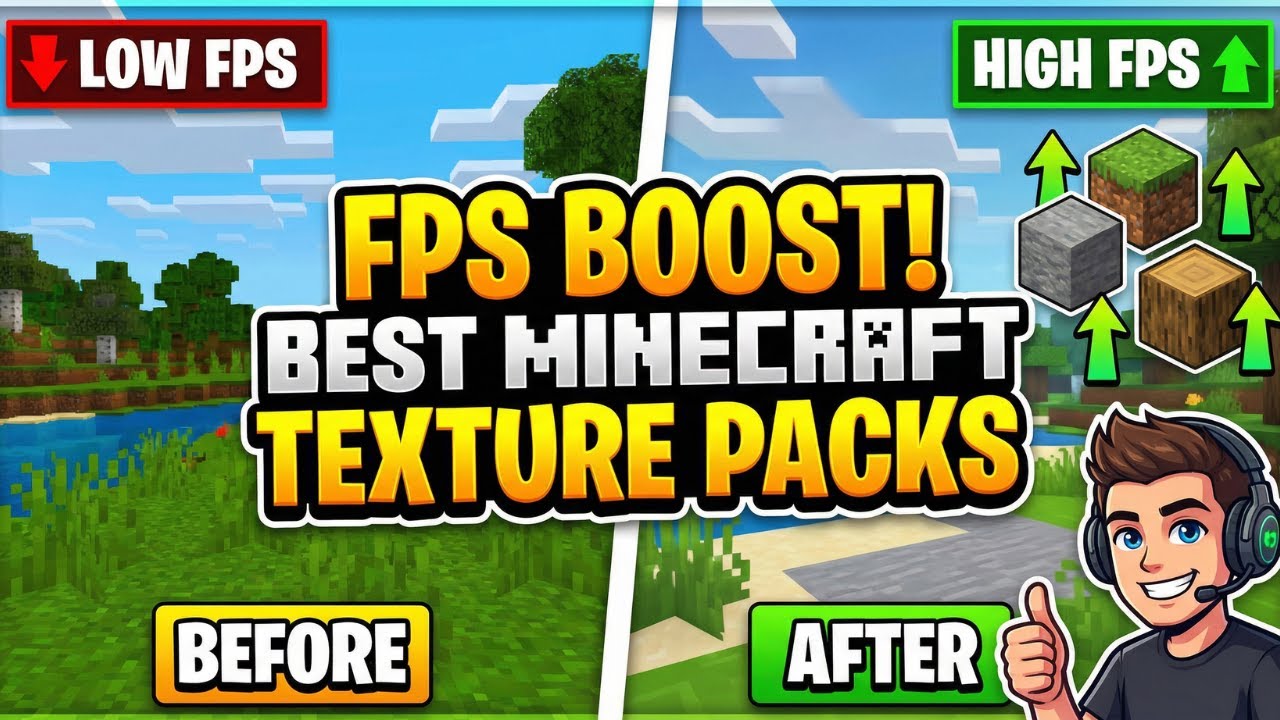 +200 FPS! 📈🚀 Best Minecraft Texture Packs for FPS Boost (No Lag ...