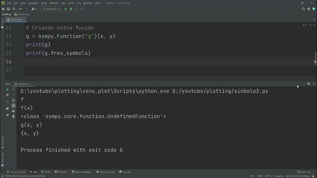 288 - Utilizando símbolos em funções com sympy Python - YouTube