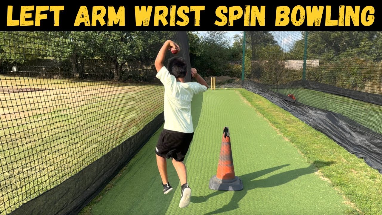 LEFT ARM WRIST SPIN BOWLING SESSION AT THE CRICKET NETS | WRIST SPIN BOWLING CRICKET DRILLS ...