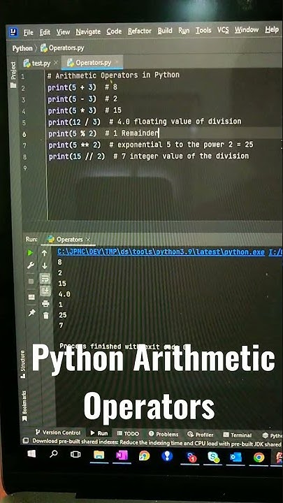 Python Arithmetic Operators Python Pythonprogramming Shorts Pythonbasics Learning Learn