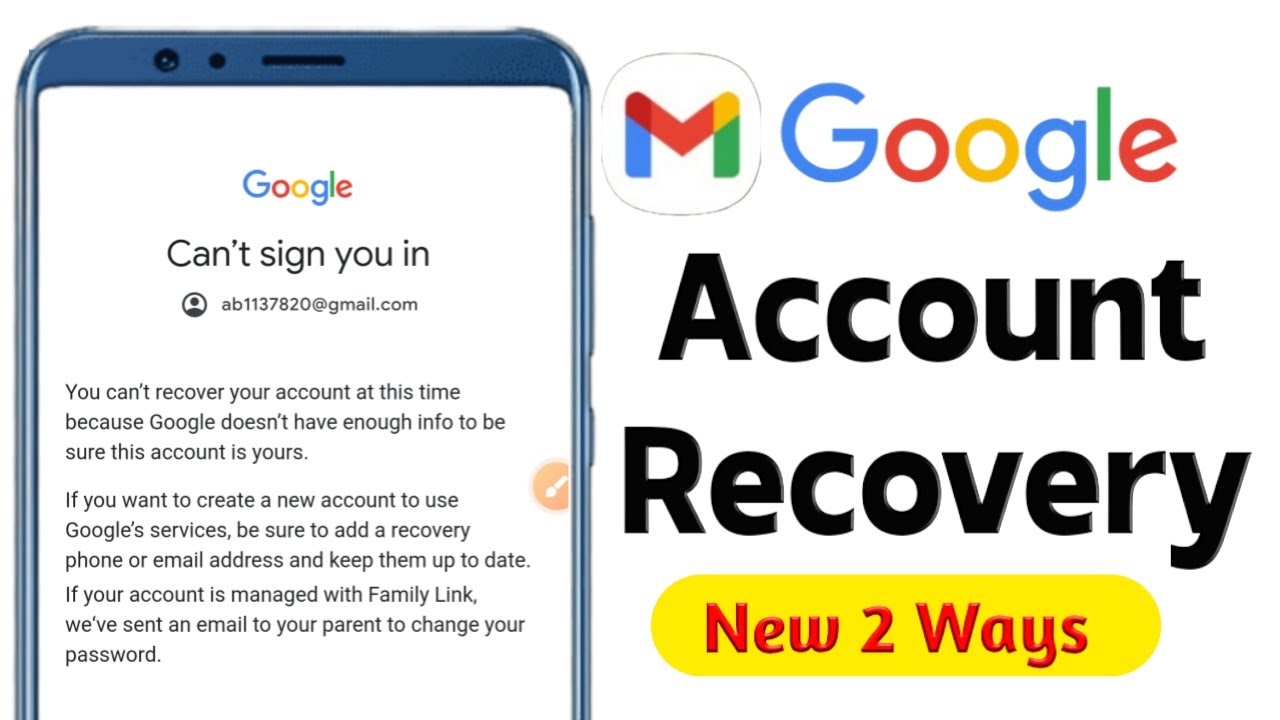 Can't Sign You In Gmail||Gmail Account Recover kaise kare||Gmail ...