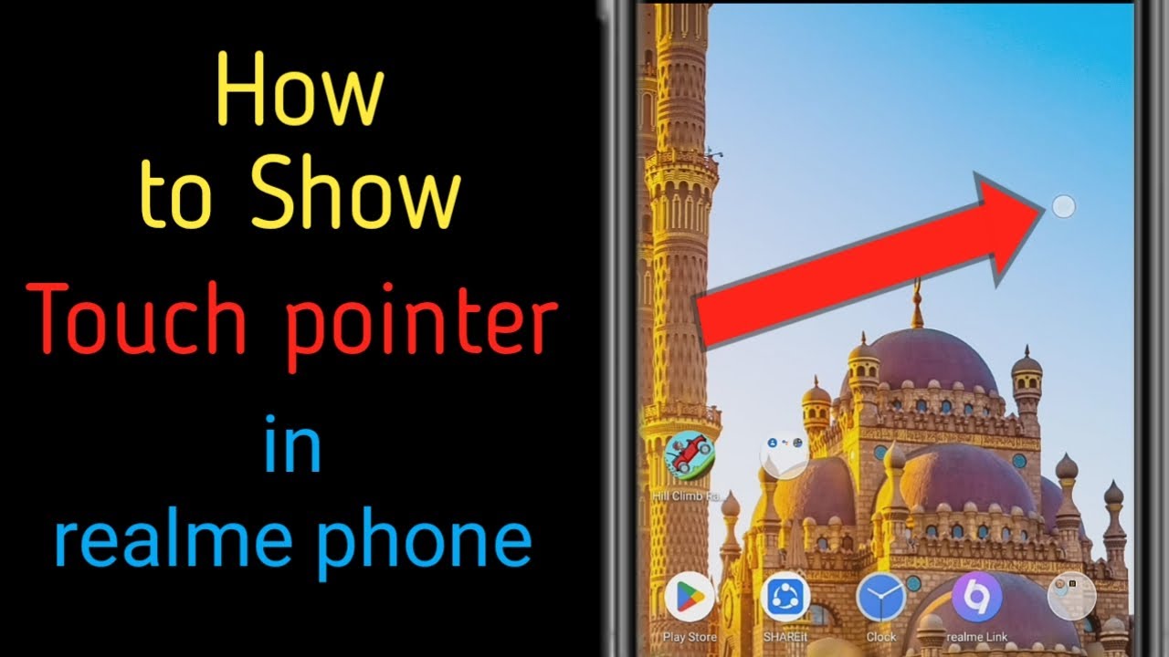 How to show touch pointer indicator on realmi - YouTube