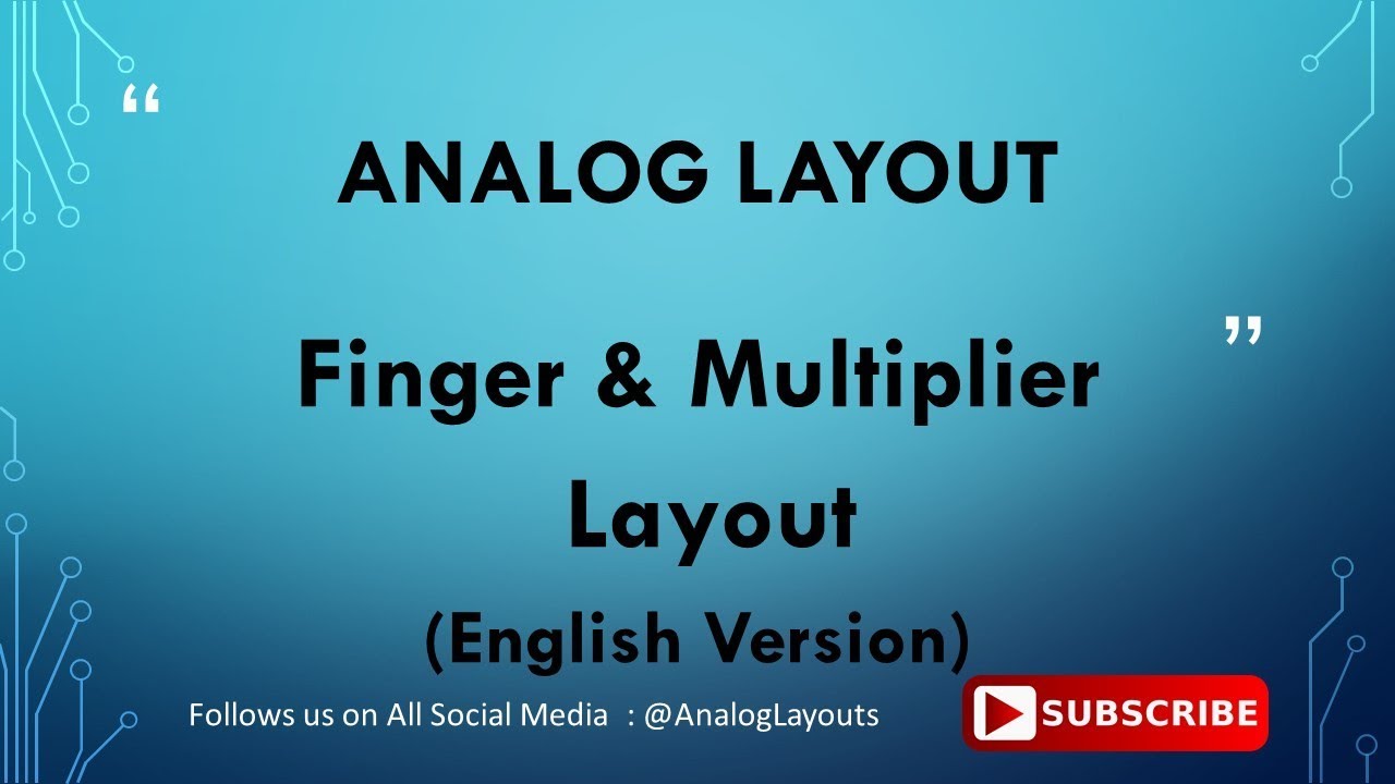 Finger & Multiplier Layout - English Version - YouTube