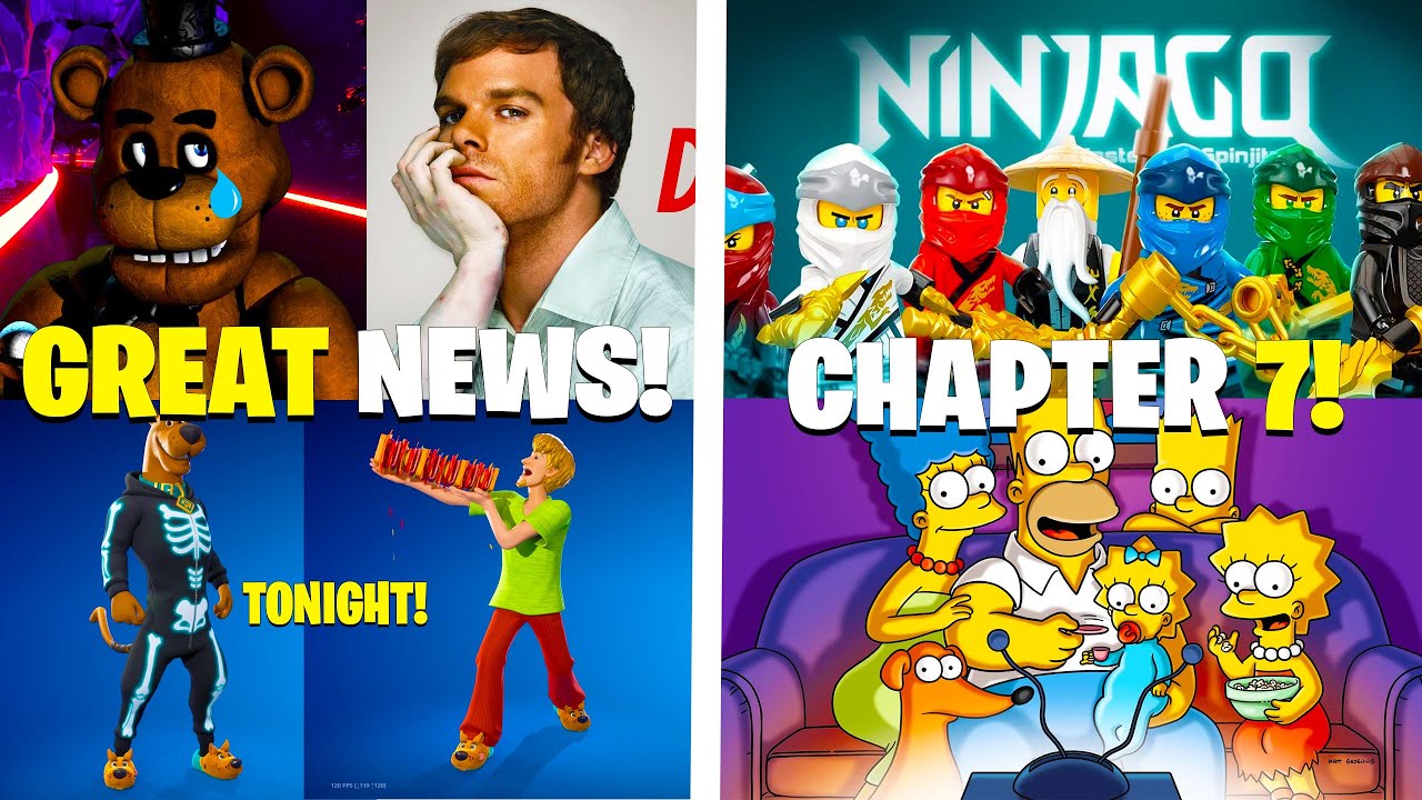 Fortnite NEWS UPDATE! (Ninjago BATTLE PASS, Dexter, Simpsons REVEAL ...