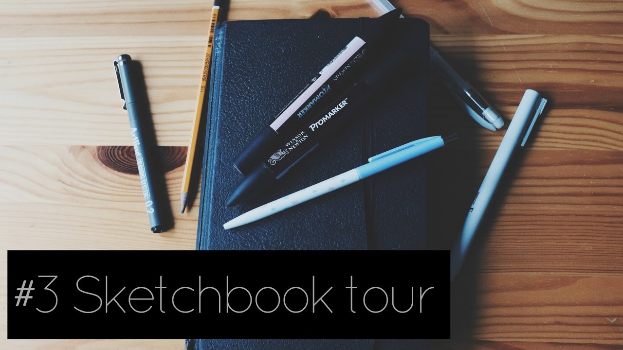 #3 Sketchbook tour | third full sketchbook - YouTube