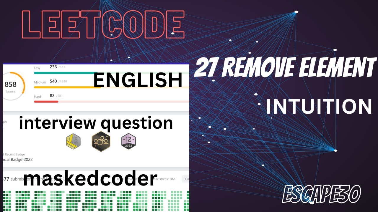 27 Remove Element Leetcode Top 150 Interview Question Youtube