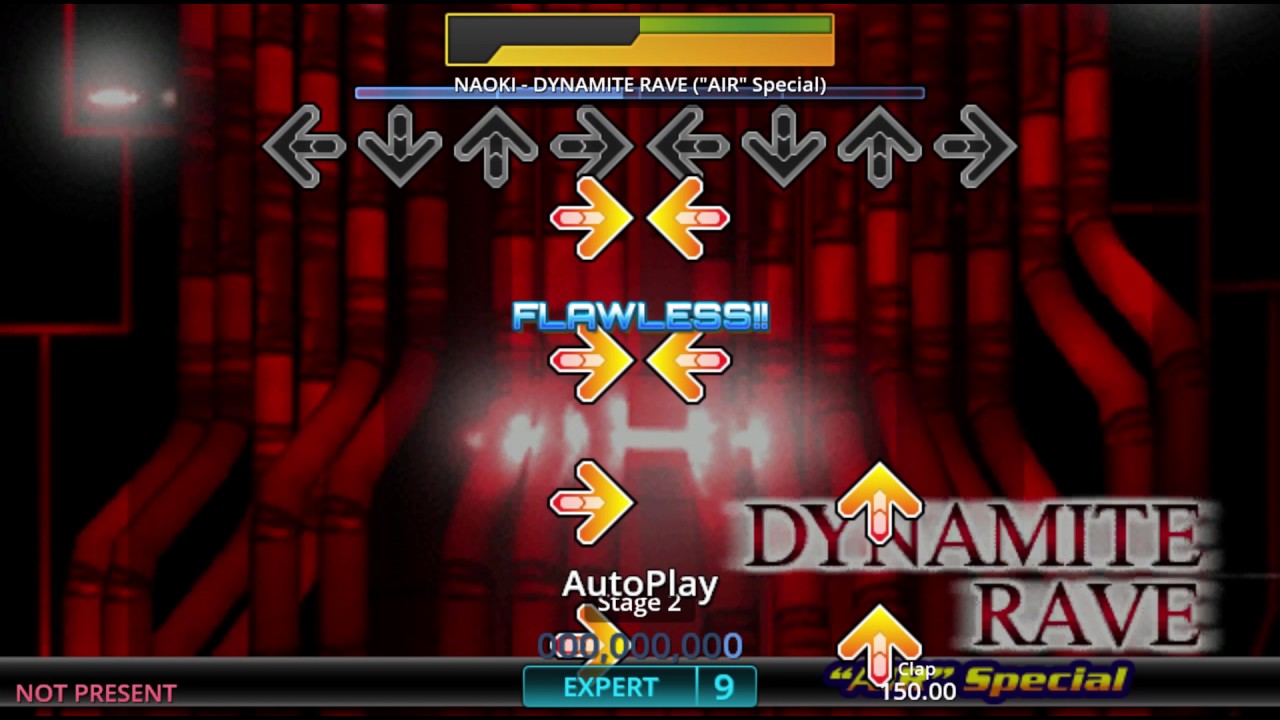 【DDR】 【CDP】 DYNAMITE RAVE ("AIR" Special) / NAOKI 譜面確認 x1.5 +クラップ - YouTube