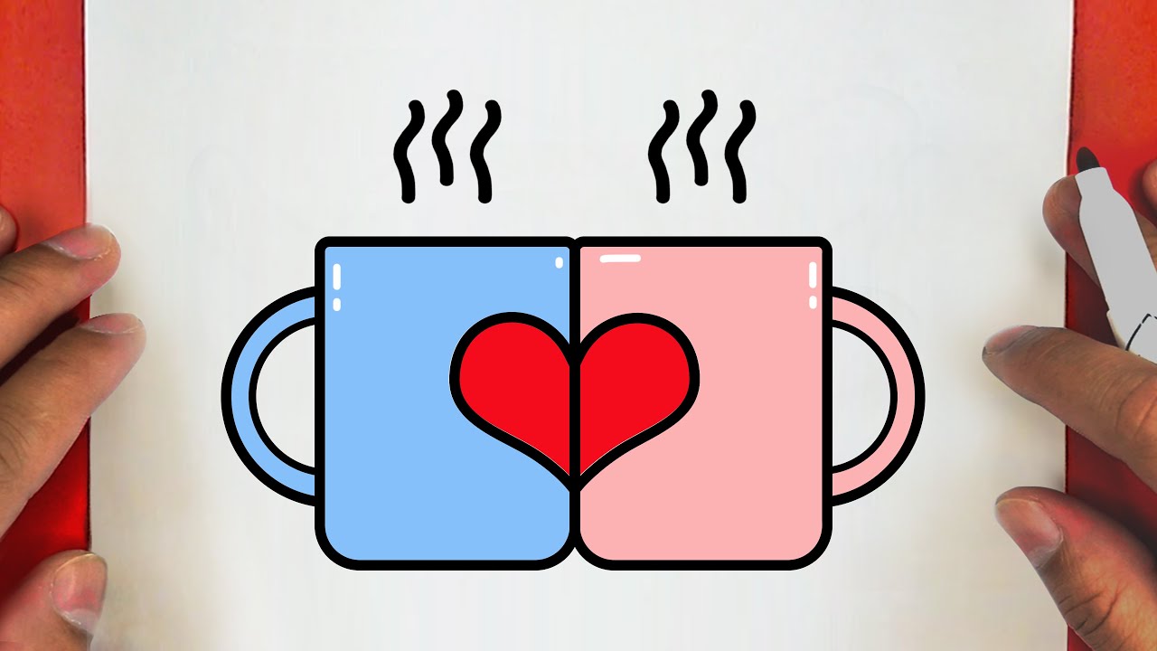 CÓMO DIBUJAR CAFÉ CALIENTE, PASO A PASO , JACK Dibujos - YouTube