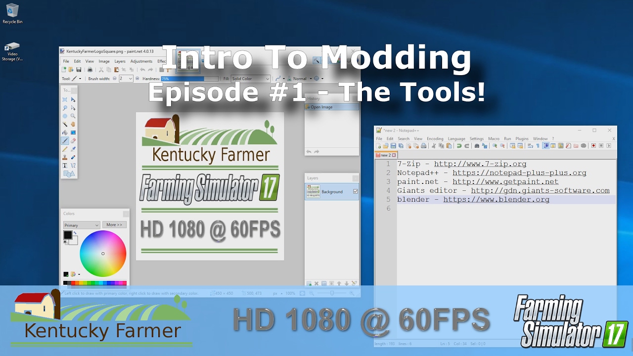 FS17 - Intro To Modding - TheTools - YouTube