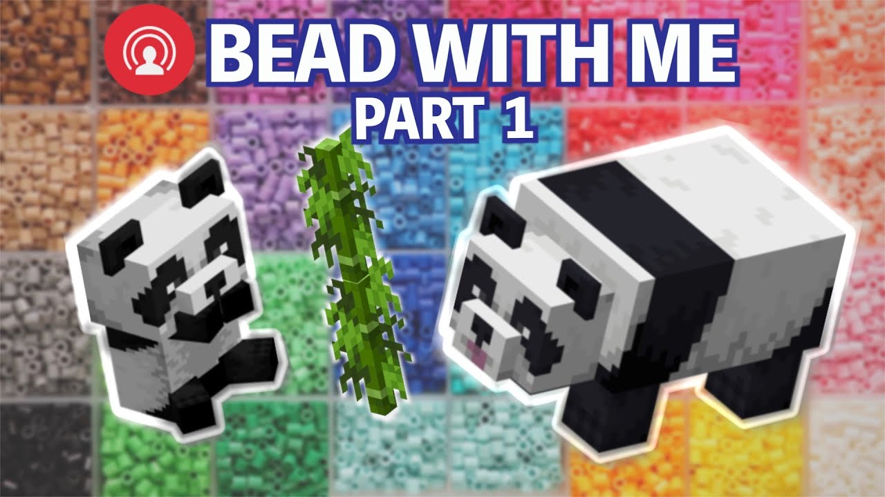 Let's Make a Minecraft Panda Head | PART 1 Livestream Perler Bead with ...