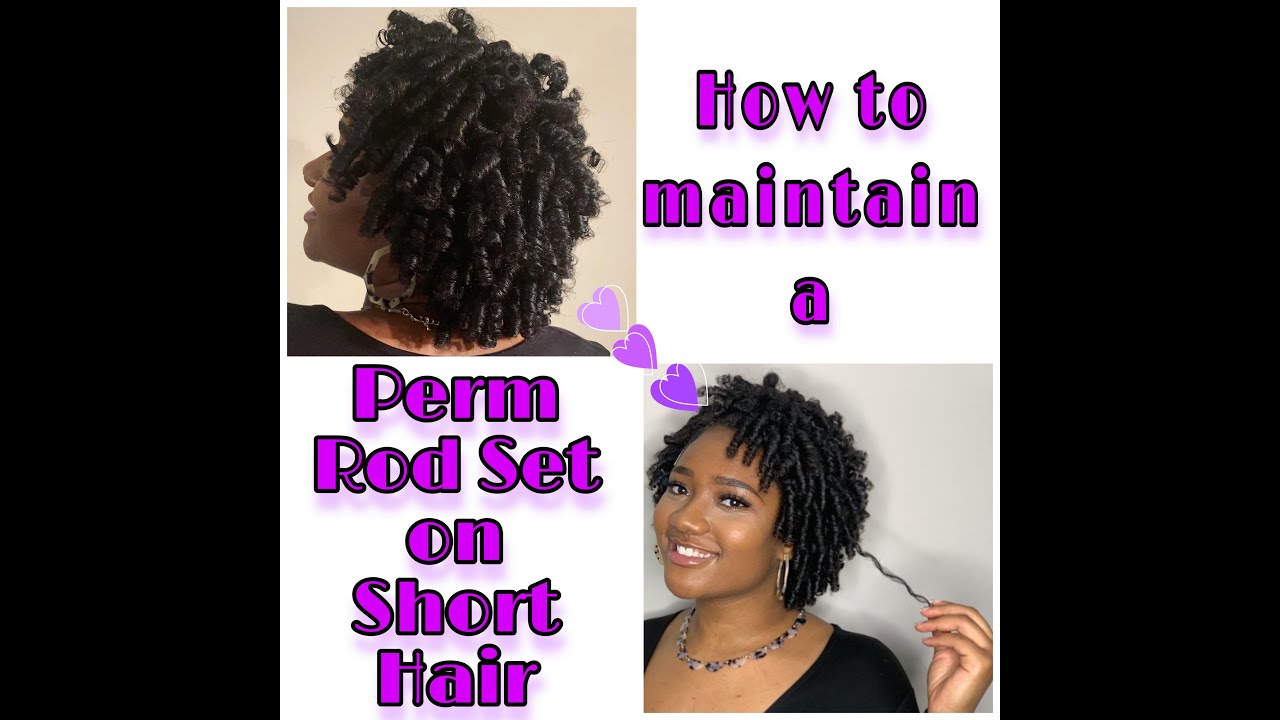 How to maintain a perm rod set on short hair/ defined and voluminous ...