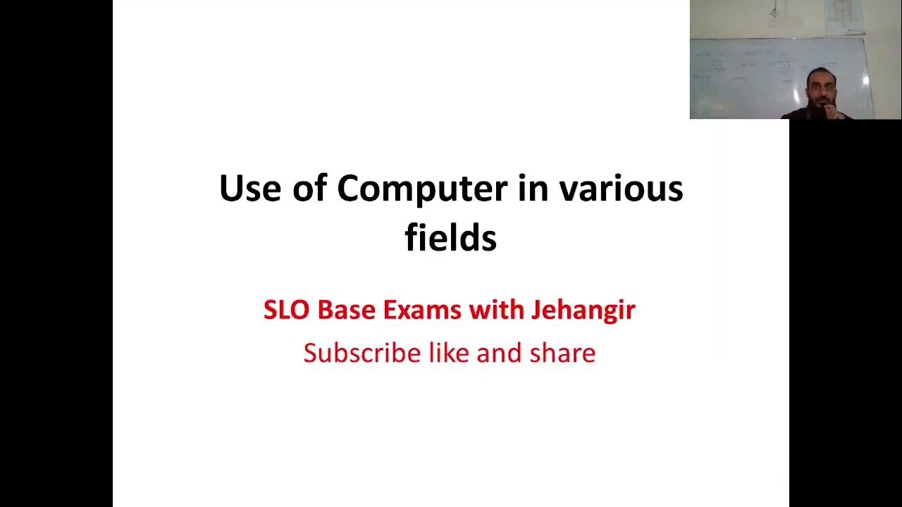 Role of computer in various fields unit 1 class 9th computer science - YouTube