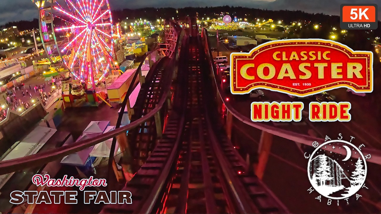 Classic Coaster Front Row POV Night Ride 5K UHD 60 FPS | Rare ...