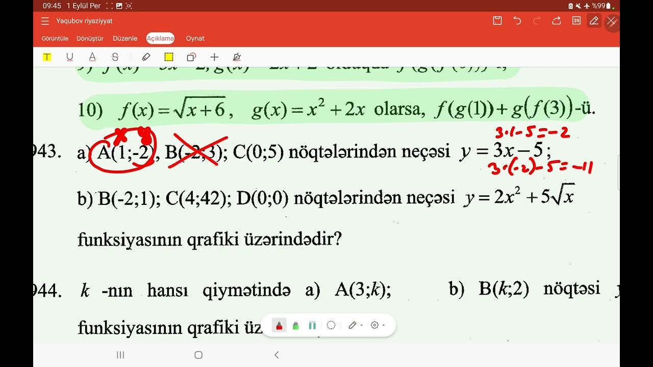 Yaqubov Funksiyalar N 942- 947 - YouTube