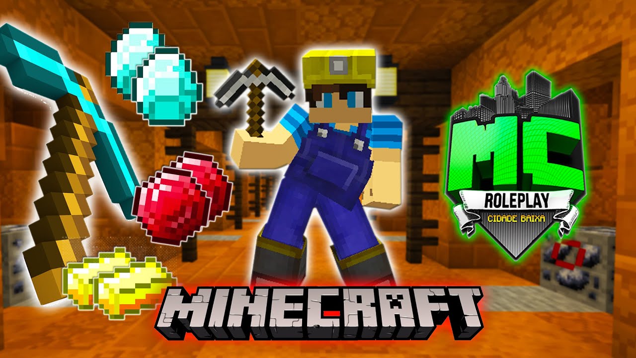 MEU PRIMEIRO EMPREGO NA NOVA CIDADE DO MINECRAFT RP - (Episódio 2 ...