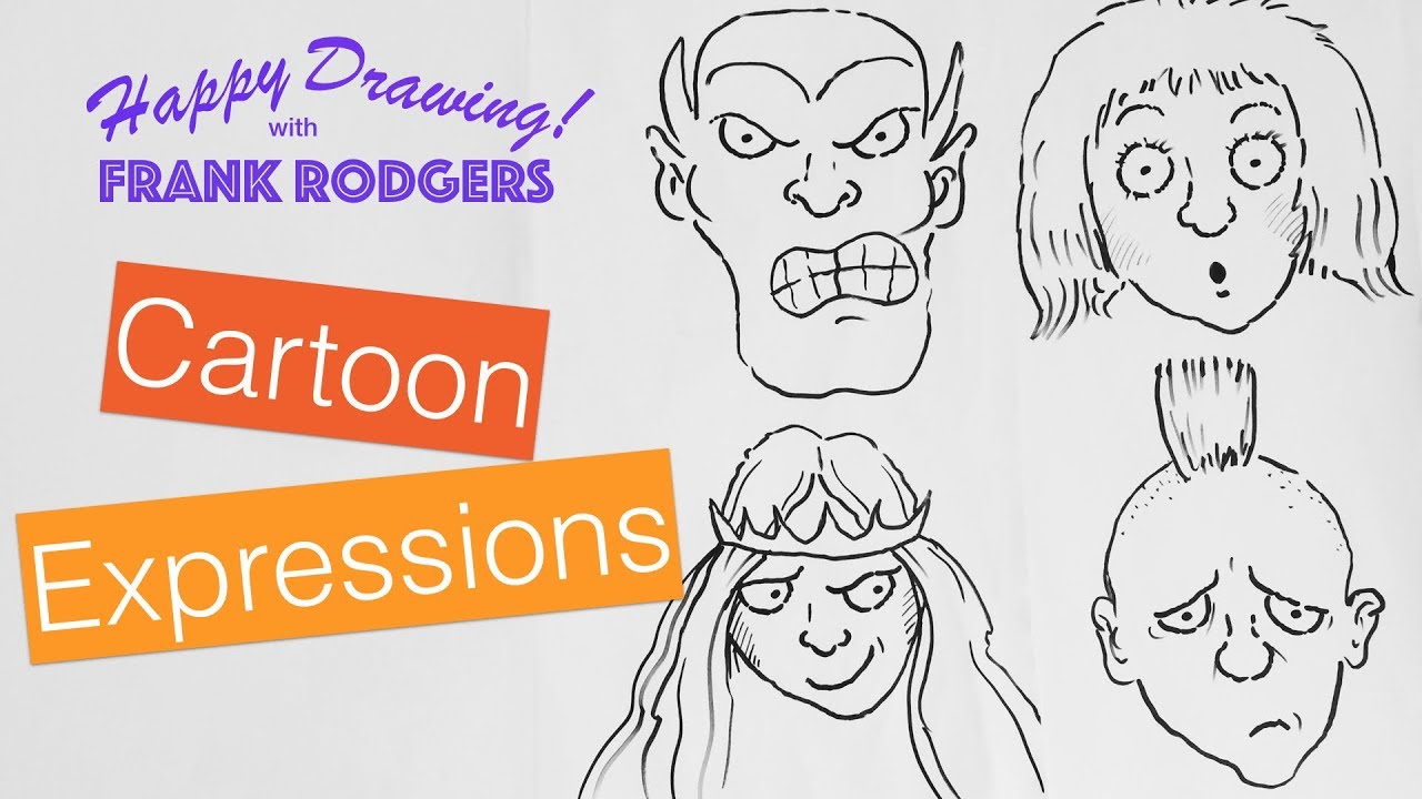 How to draw cartoon expressions · Illustration Live with Frank Rodgers ...