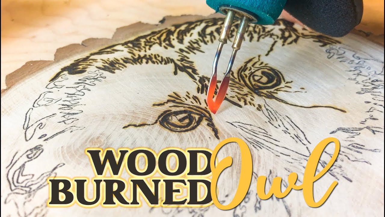 Wood Burned Owl | Pyrography Time Lapse | Wood Burning Ideas - YouTube