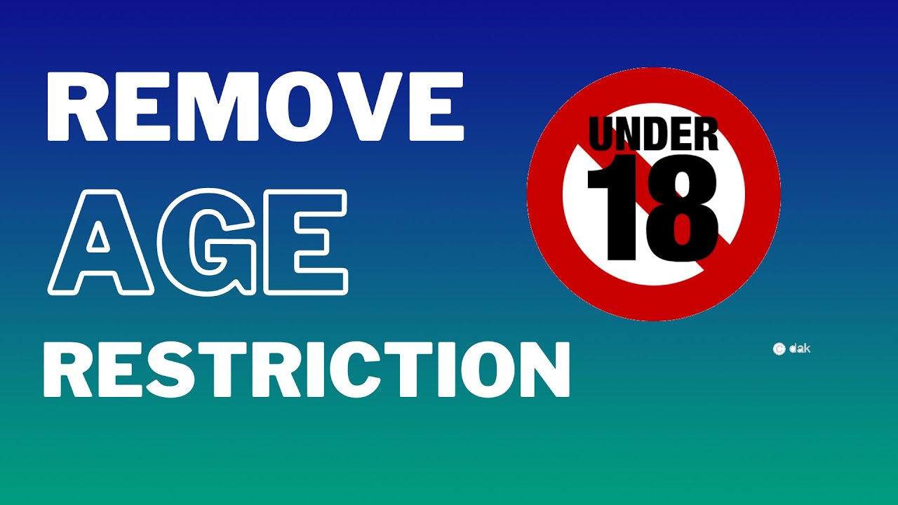 How To Turn Off Age Restriction 18 On Youtube 2022 YouTube how-to-turn-off-age-restriction-18-on-youtube-2022-youtube
