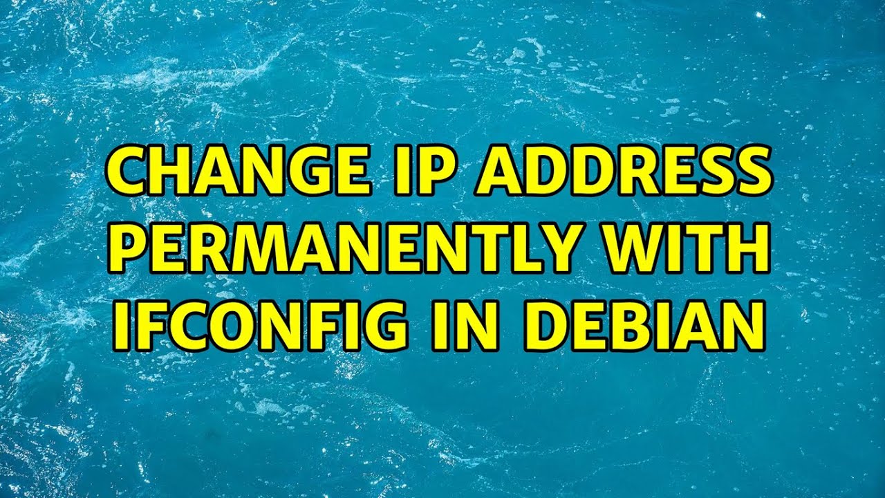 Change IP Address Permanently With Ifconfig In Debian 4 Solutions change-ip-address-permanently-with-ifconfig-in-debian-4-solutions