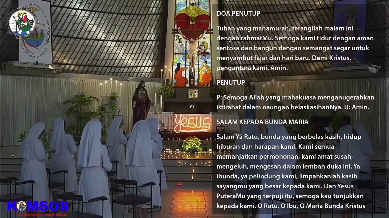 COMPLETORIUM Hari ke-7 dari GEREJA SANTO KRISTOFORUS, PAROKI GROGOL ...