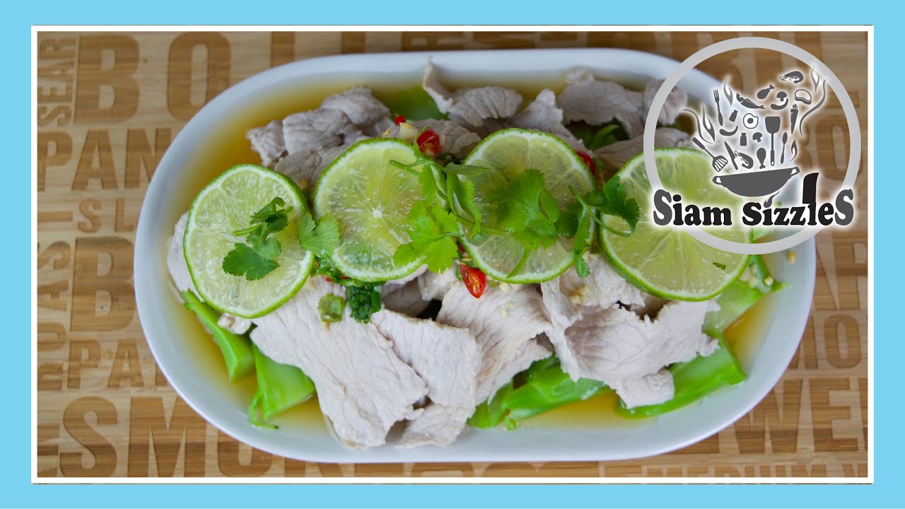 Spicy Pork With Lime Recipe (Moo Manao) - YouTube