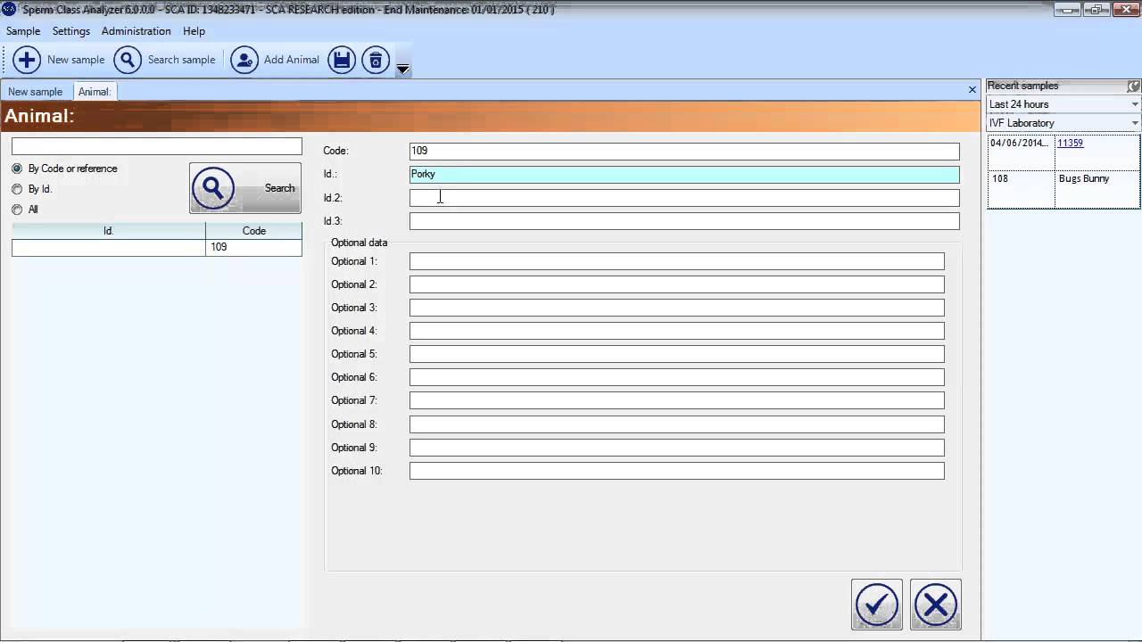 SCA Sample Management - CASA System SCA Evolution (Veterinary Edition ...