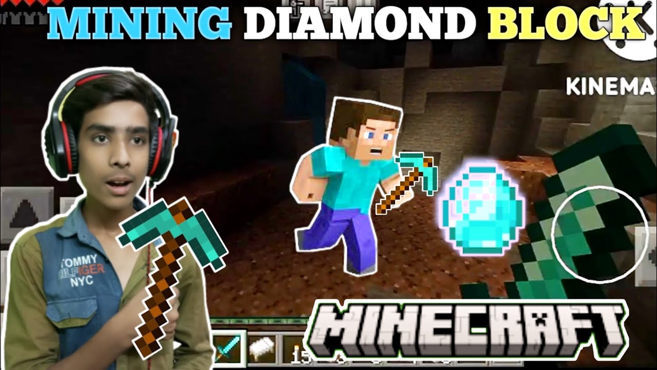 MINING ⛏️ DIAMOND BLOCK MINECRAFT | MINECRAFT GAMEPLAY - YouTube