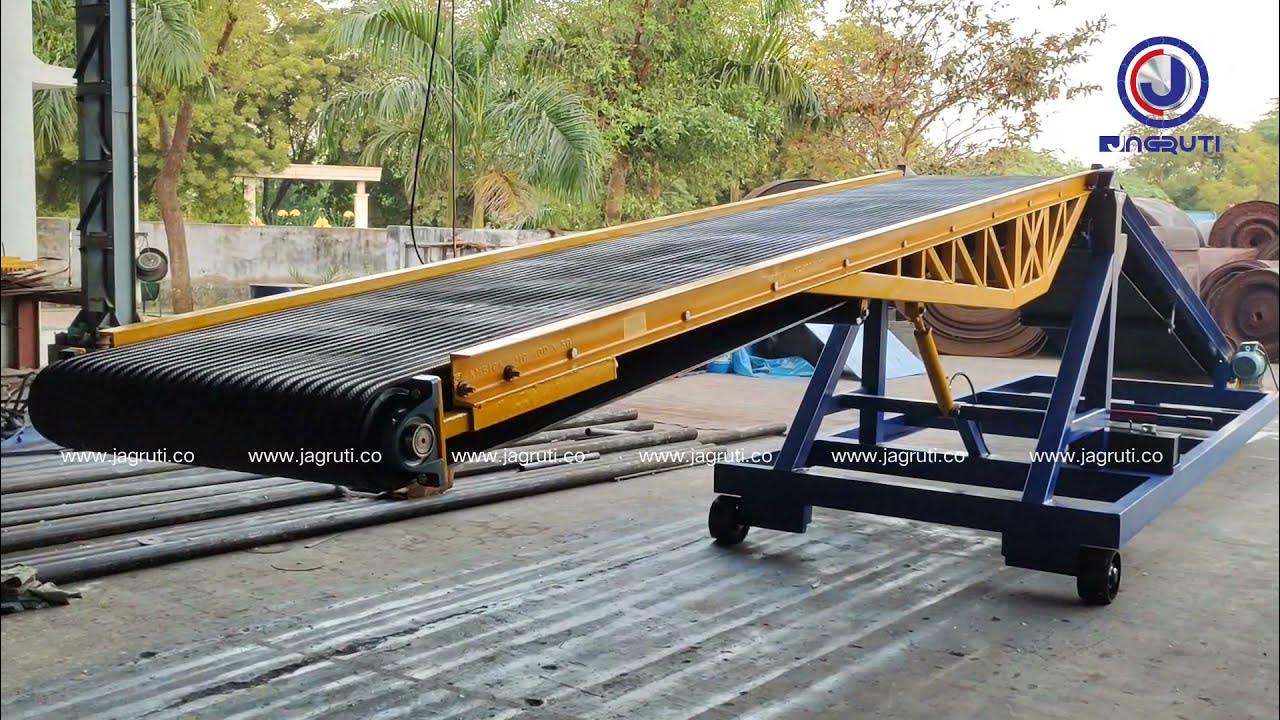 Truck Loading conveyor system with Hydraulic height adjustable system ...