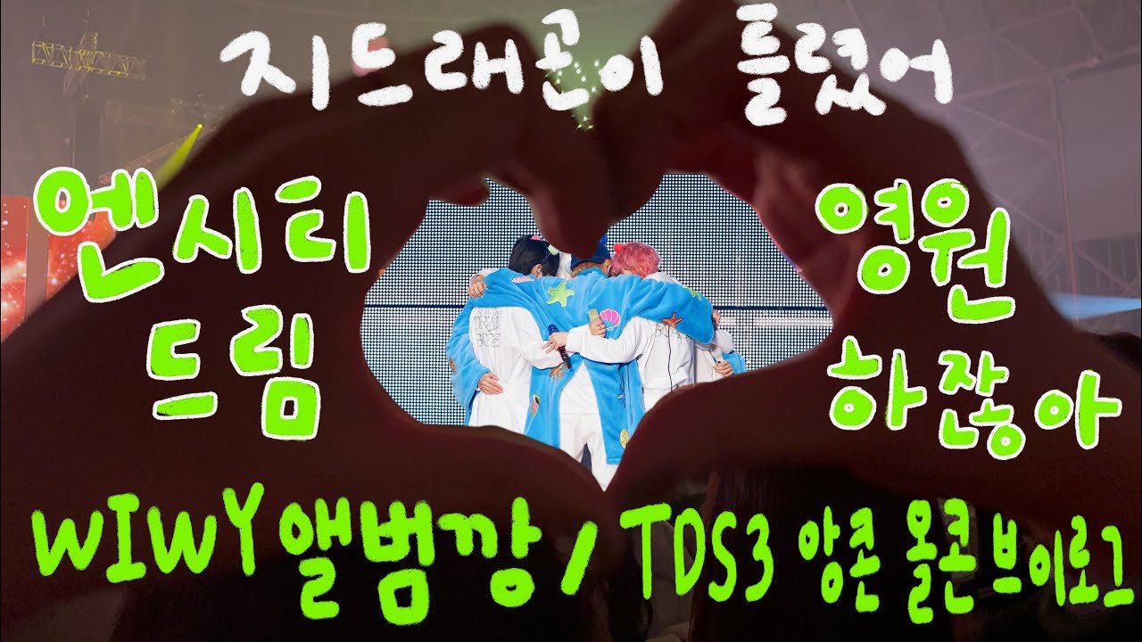덕질브이로그 시즈니브이로그 혼자보단 둘이 좋아 둘이 보단 드림 앨범깡이 좋아 엔시티드림 드림쇼3 앙콘 콘서트 브이로그