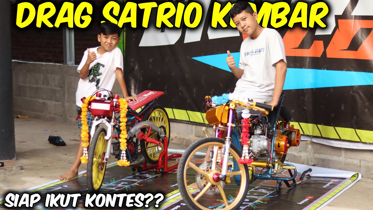 SEPEDA DRAG SATRIO KEMBAR DITDIM MODE KONTES!! MMT BARU DAN BUNGA ...
