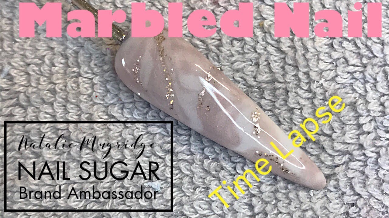 Marbled Glitter Nail | Nail Sugar | Time lapse - YouTube