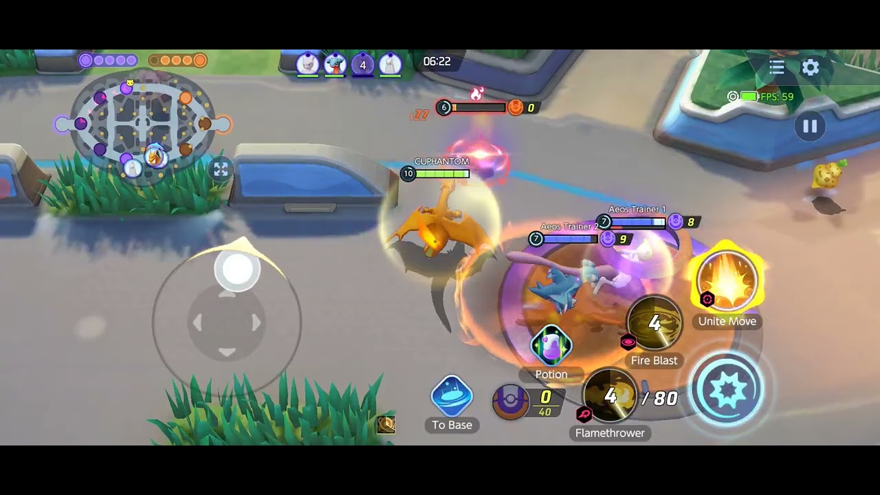 Playing as Charizard in Pokemon unite 😁 - YouTube