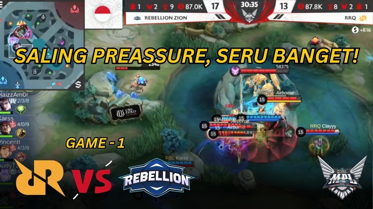 RRQ VS RBL - GAME 1 | WEEK 6 MPL ID S12 - YouTube