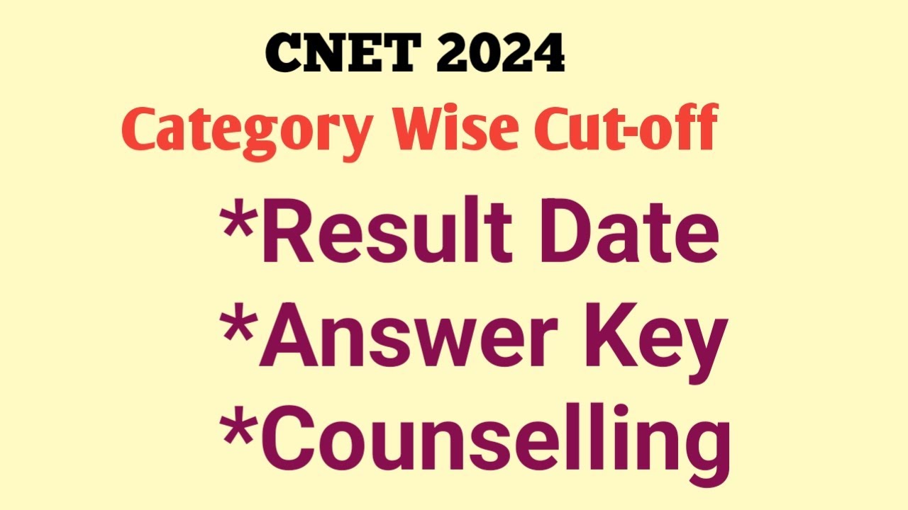 CNET Result 2024 |CNET b.sc nursing ka category wise Cut off| ABVMU ...