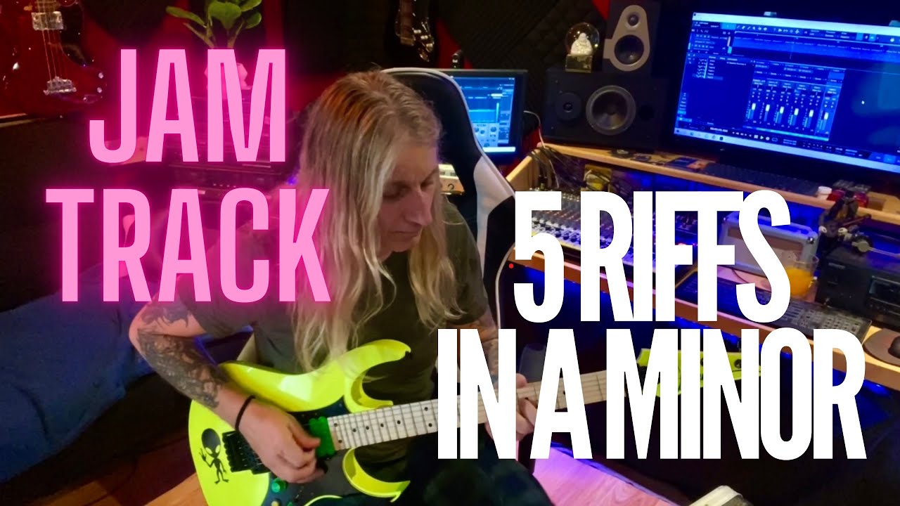 5 Riffs in A Minor Jam Track #jamtrack - YouTube