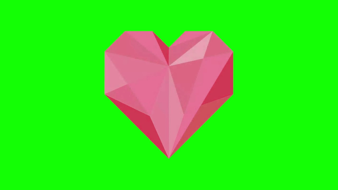 Pink Heart 2D Animated Element | 2D Green Screen Elements | 4K 60Fps ...