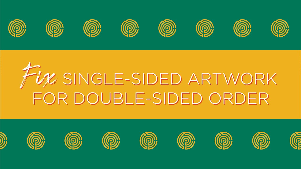 Single-sided artwork for double-sided order - YouTube