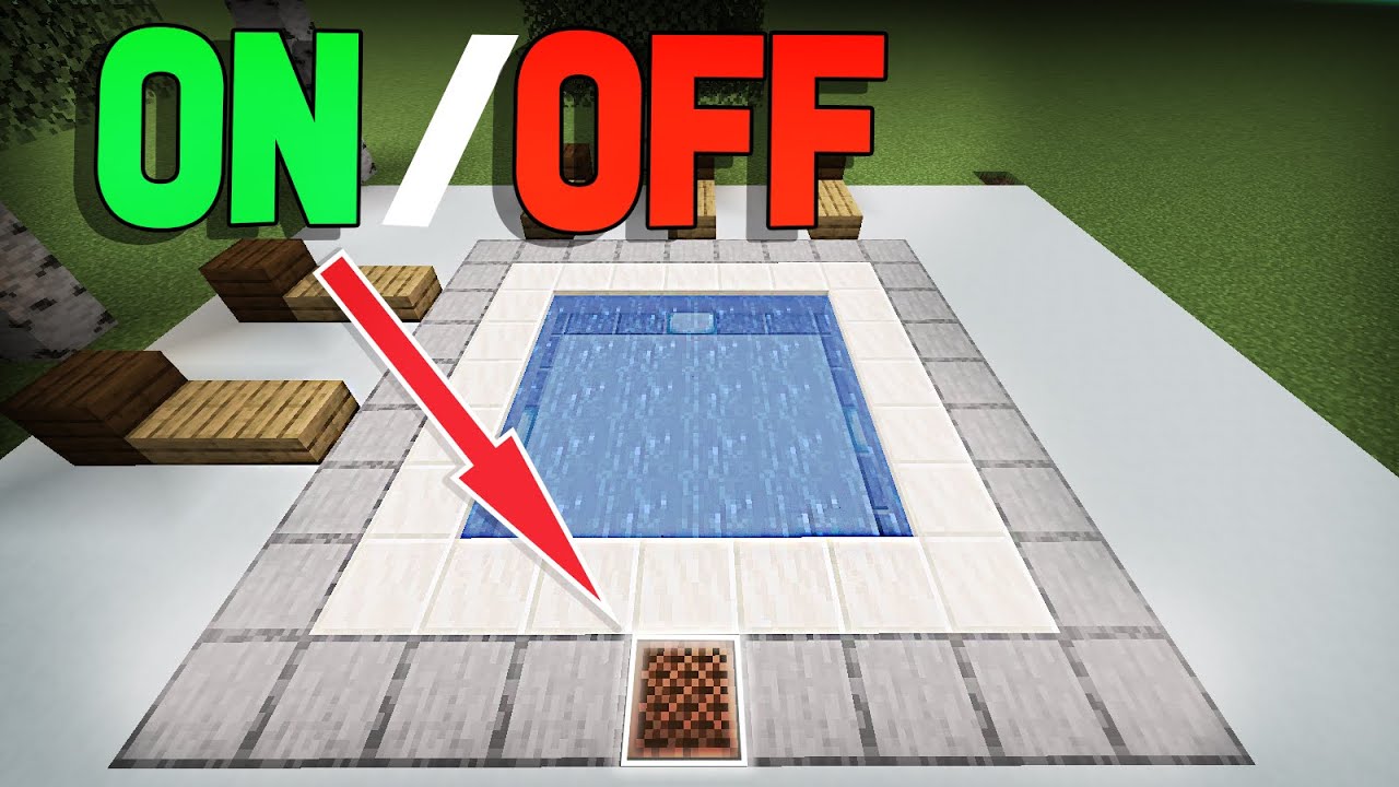 HOW TO MAKE AUTOMATIC POOL IN MINECRAFT - YouTube