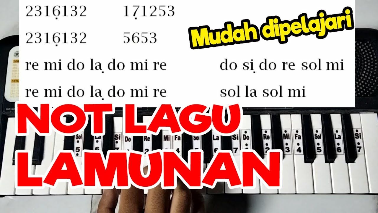 Lamunan - Not Lagu Piano / Pianika untuk Drum Band / Marching Band ...